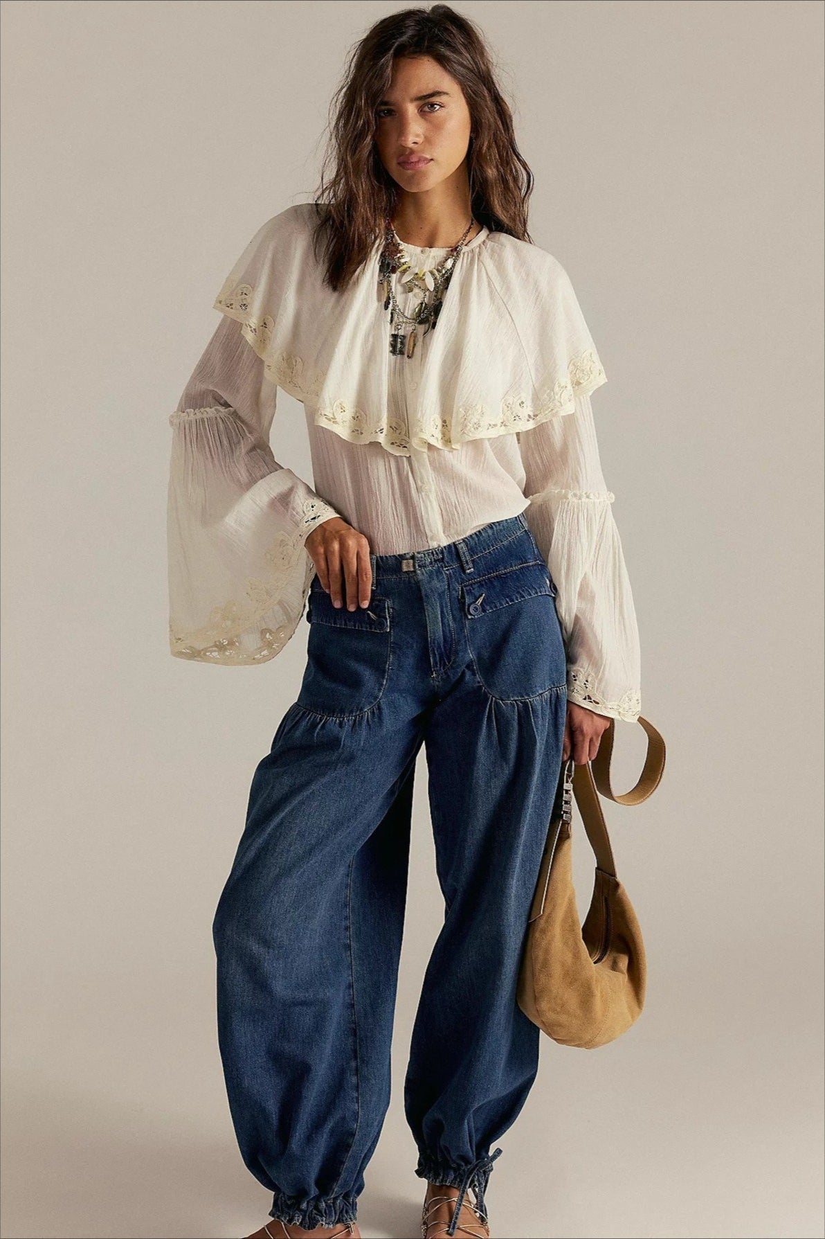 Ruched Mid Rise Wide Leg Jeans – The PrincessAce