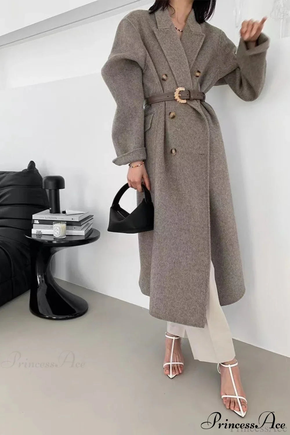 Double-Breasted Reversible Wool Long Oversized Overcoat – The PrincessAce